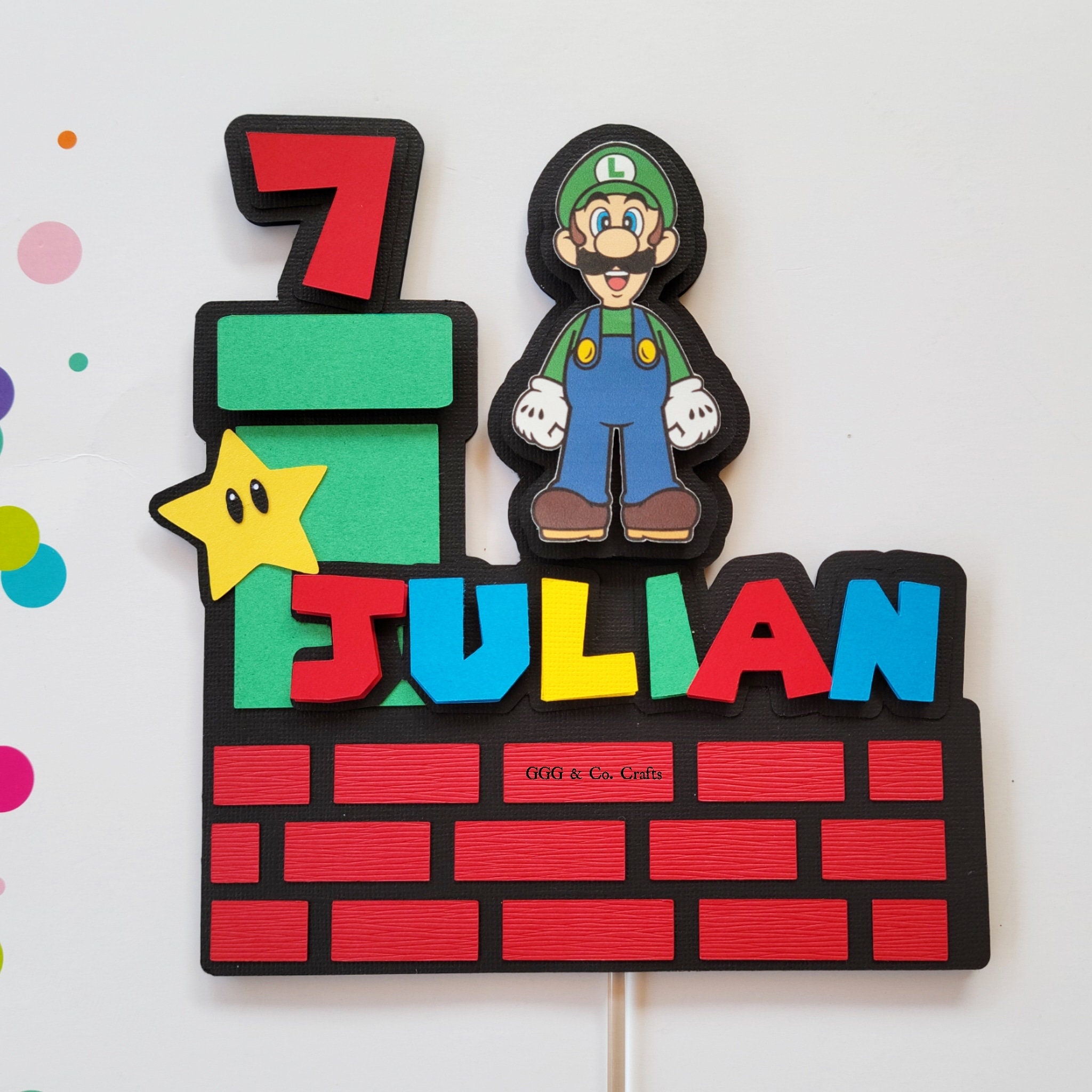 Super Mario Cake Topper - Etsy