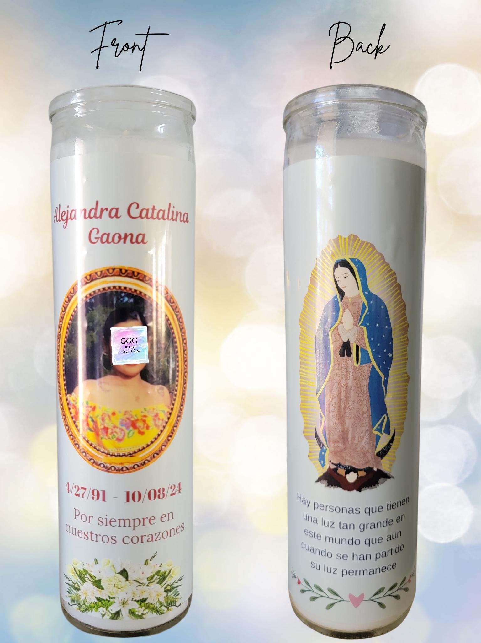 Personalized Prayer Candles, Remembrance Candle, Funeral Keepsake ...