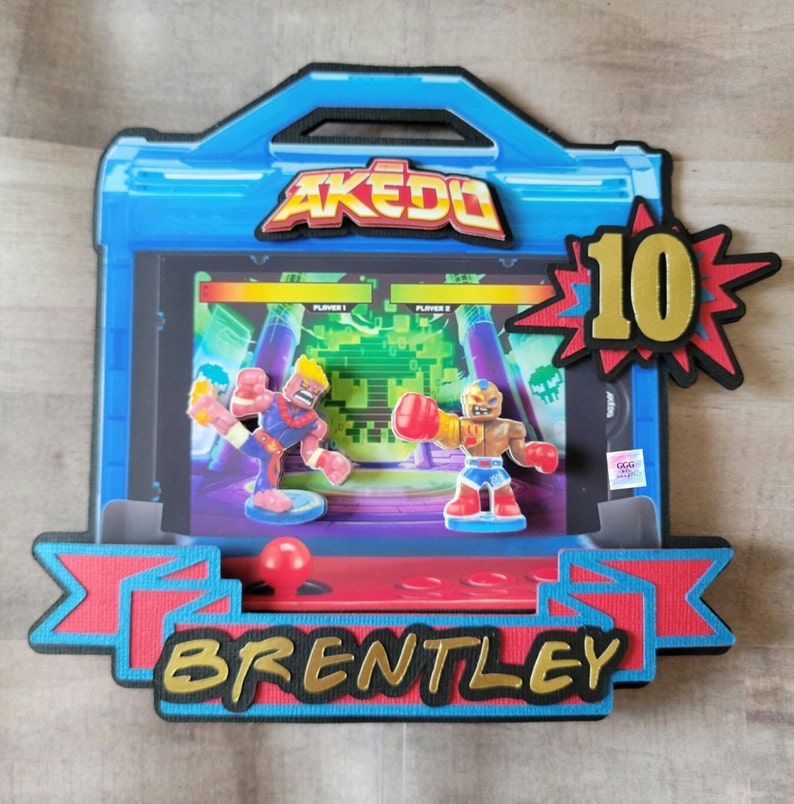 Akedo Ultimate Arcade Warriors Cake Topper With Option to Add Lights ...