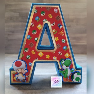 Super Mario 3d Letters, Mario Party Birthday Decoration - Etsy