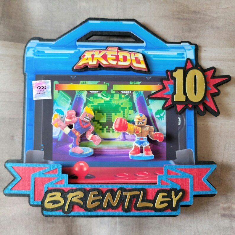 Akedo Ultimate Arcade Warriors Cake Topper With Option to Add Lights ...