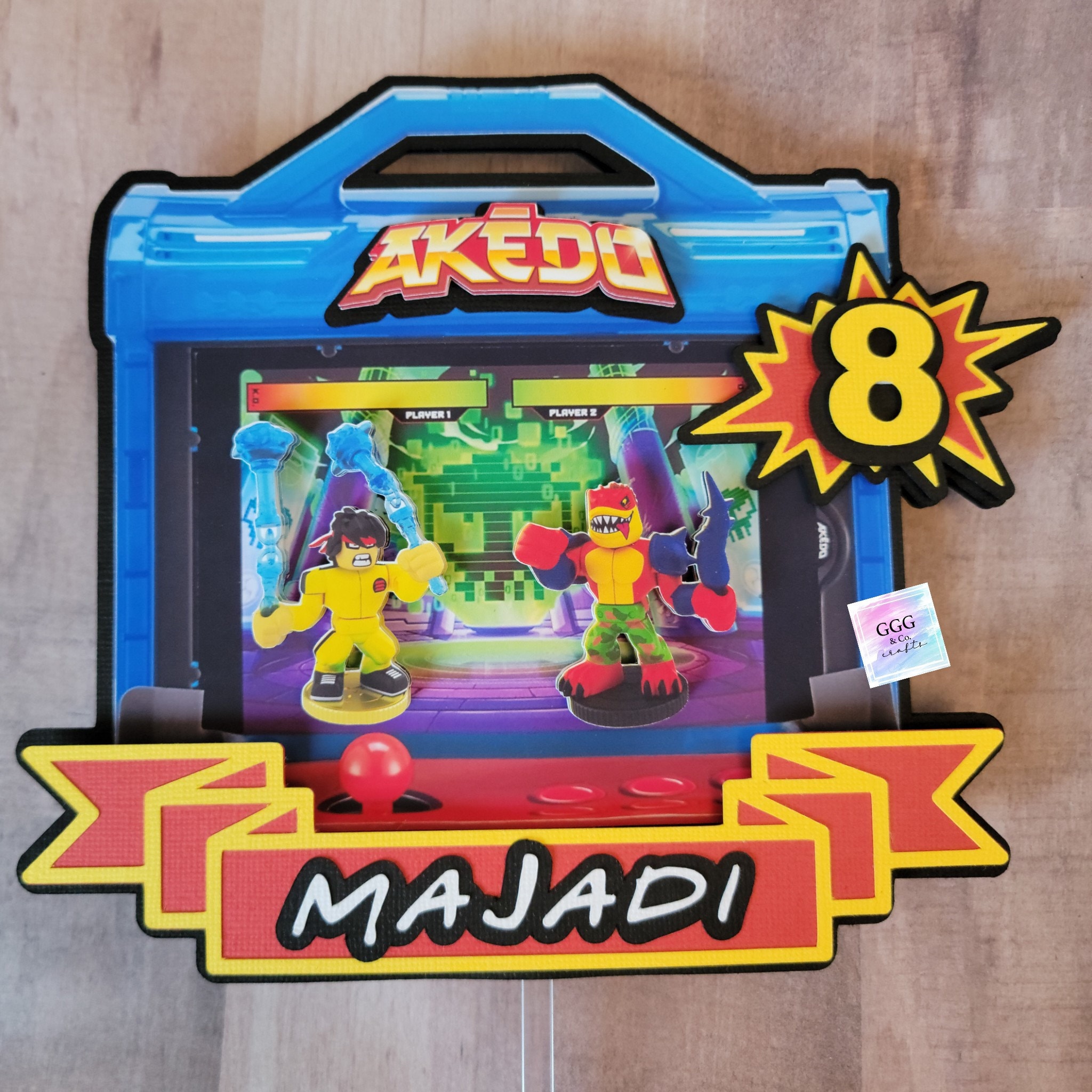Akedo Ultimate Arcade Warriors Cake Topper With Option to Add Lights ...