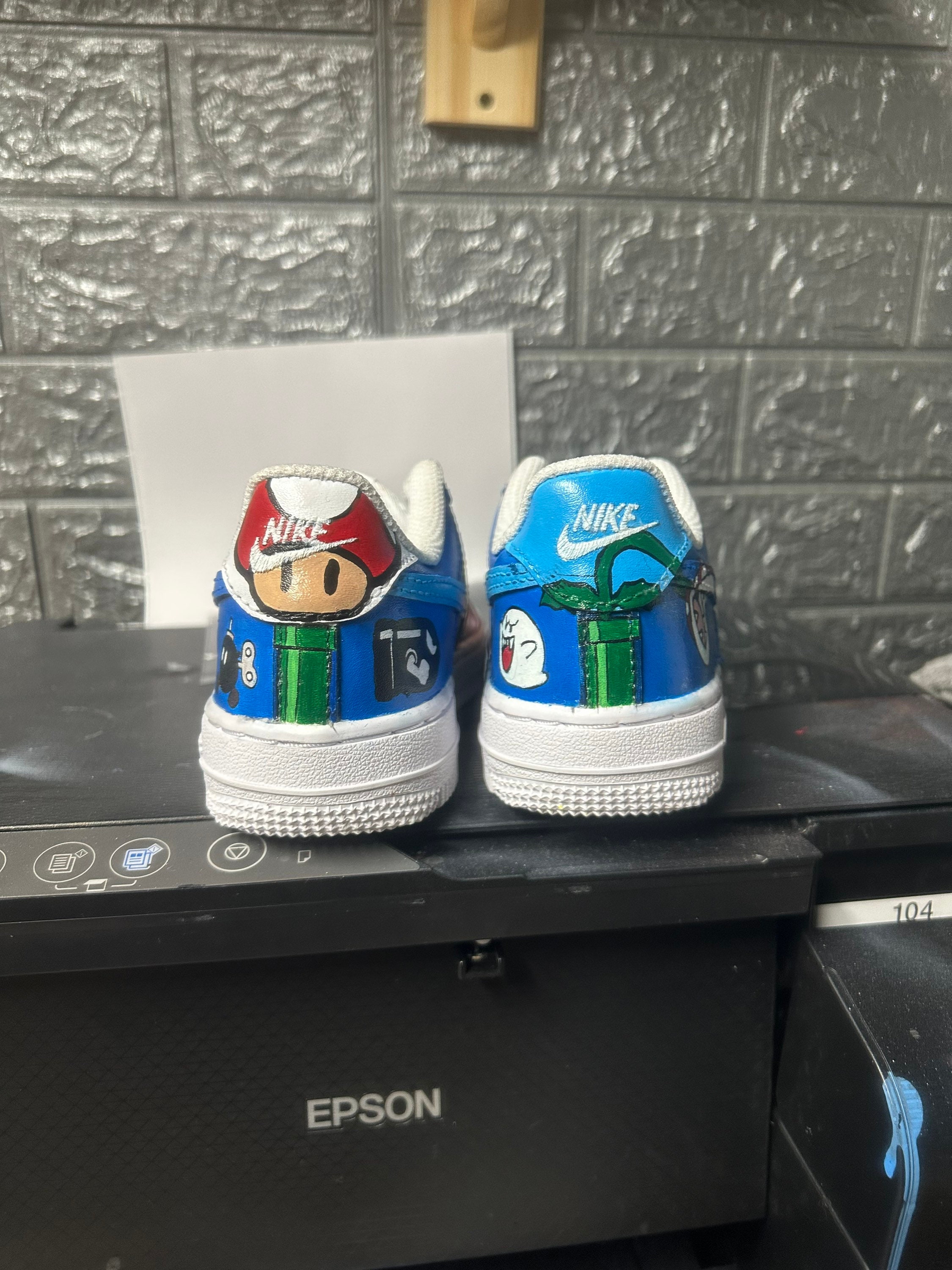 Paper Mario Custom Air Force 1s Custom Made to Order - Etsy UK
