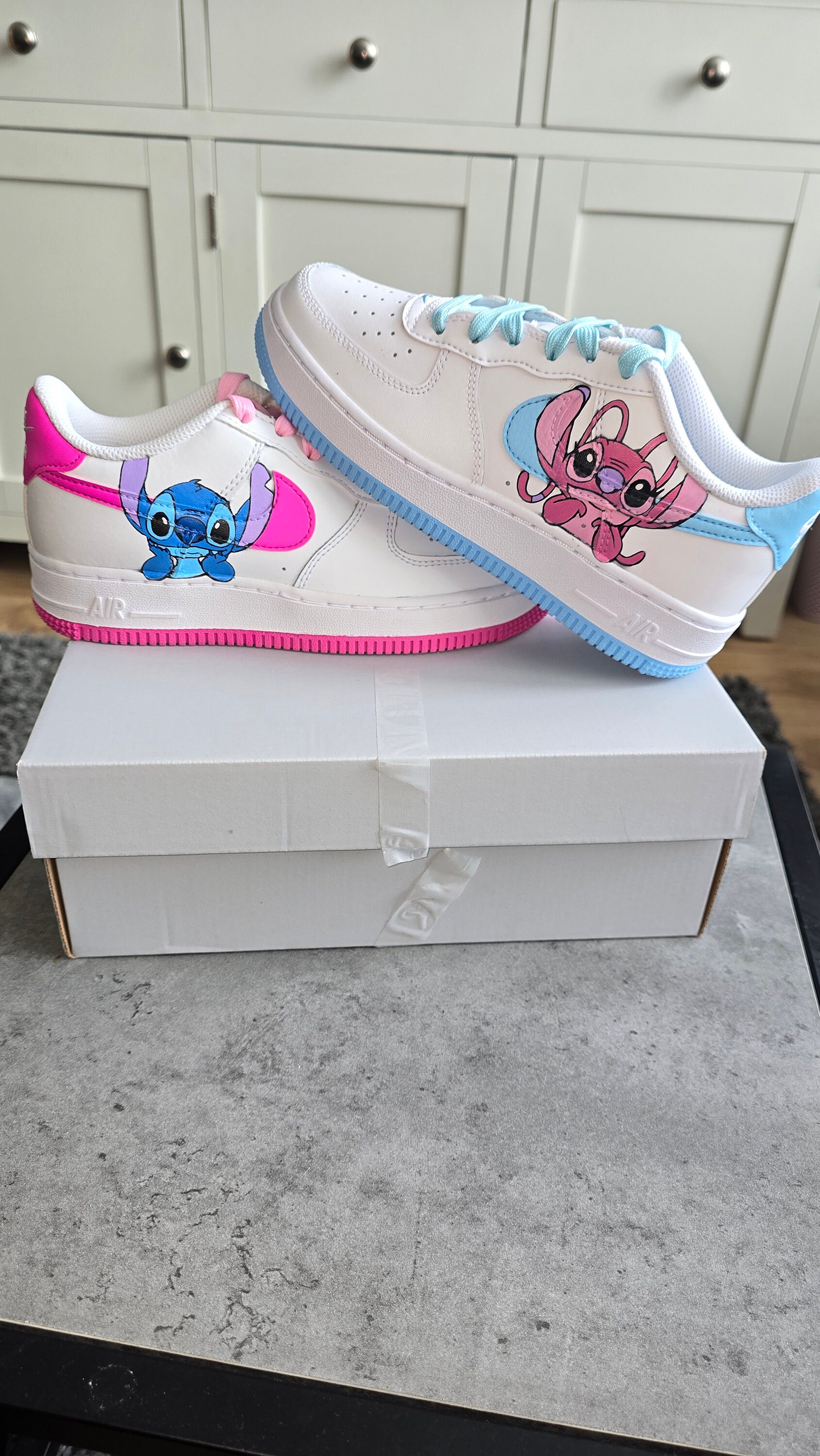 Custom Stitch and Angel Air Force 1 Trainers - Etsy UK
