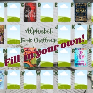 ABC / Alphabet Reading Challenge Template - Etsy