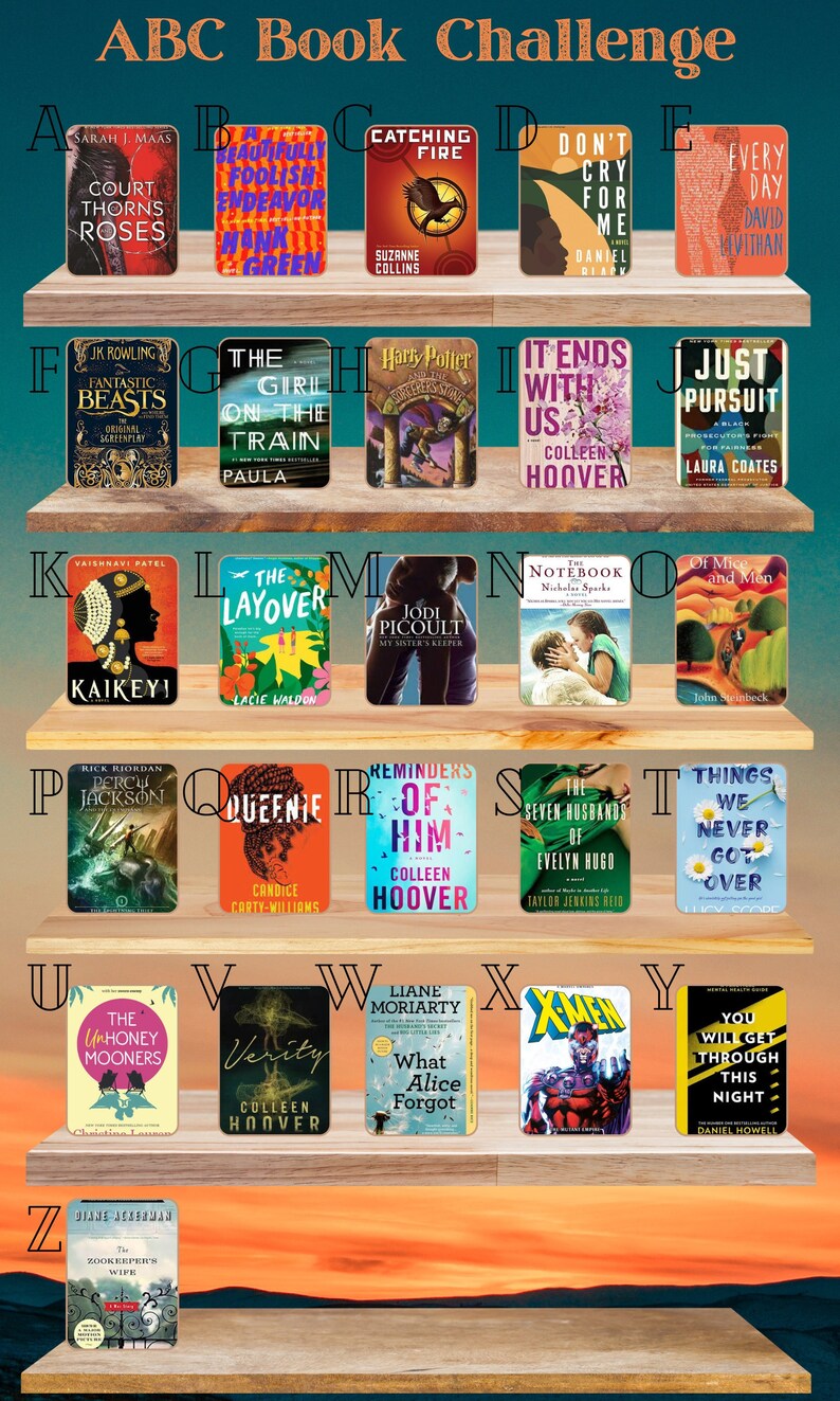 Abc Book Challenge Template Abc Book Challenge Template