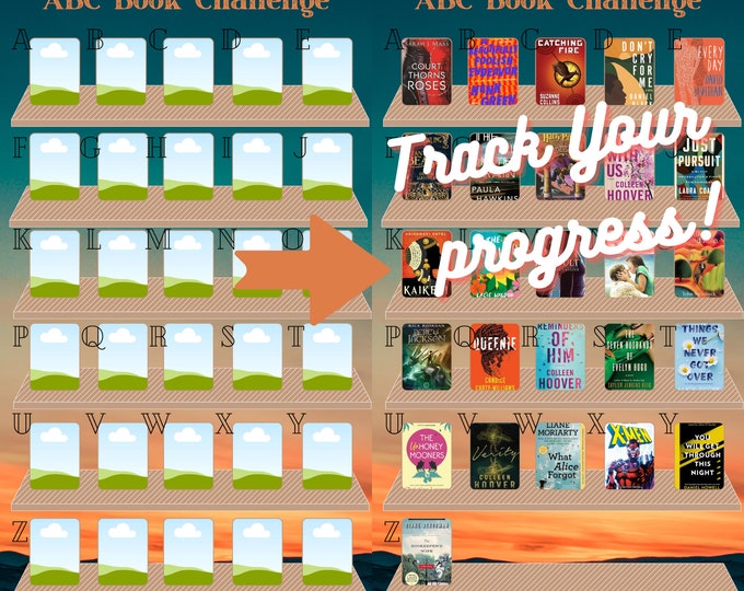 Reading Challenge Poster, A-Z Reading Challenge, 2024 TBR, Reading ...