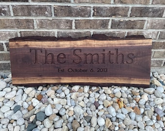 Live Edge Custom Sign - Etsy