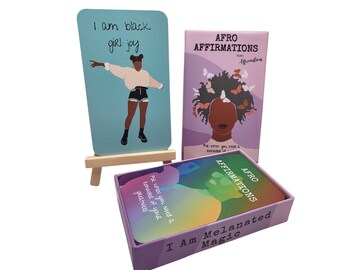 Affirmation Cards Black Girl Affirmation Deck Self Care - Etsy