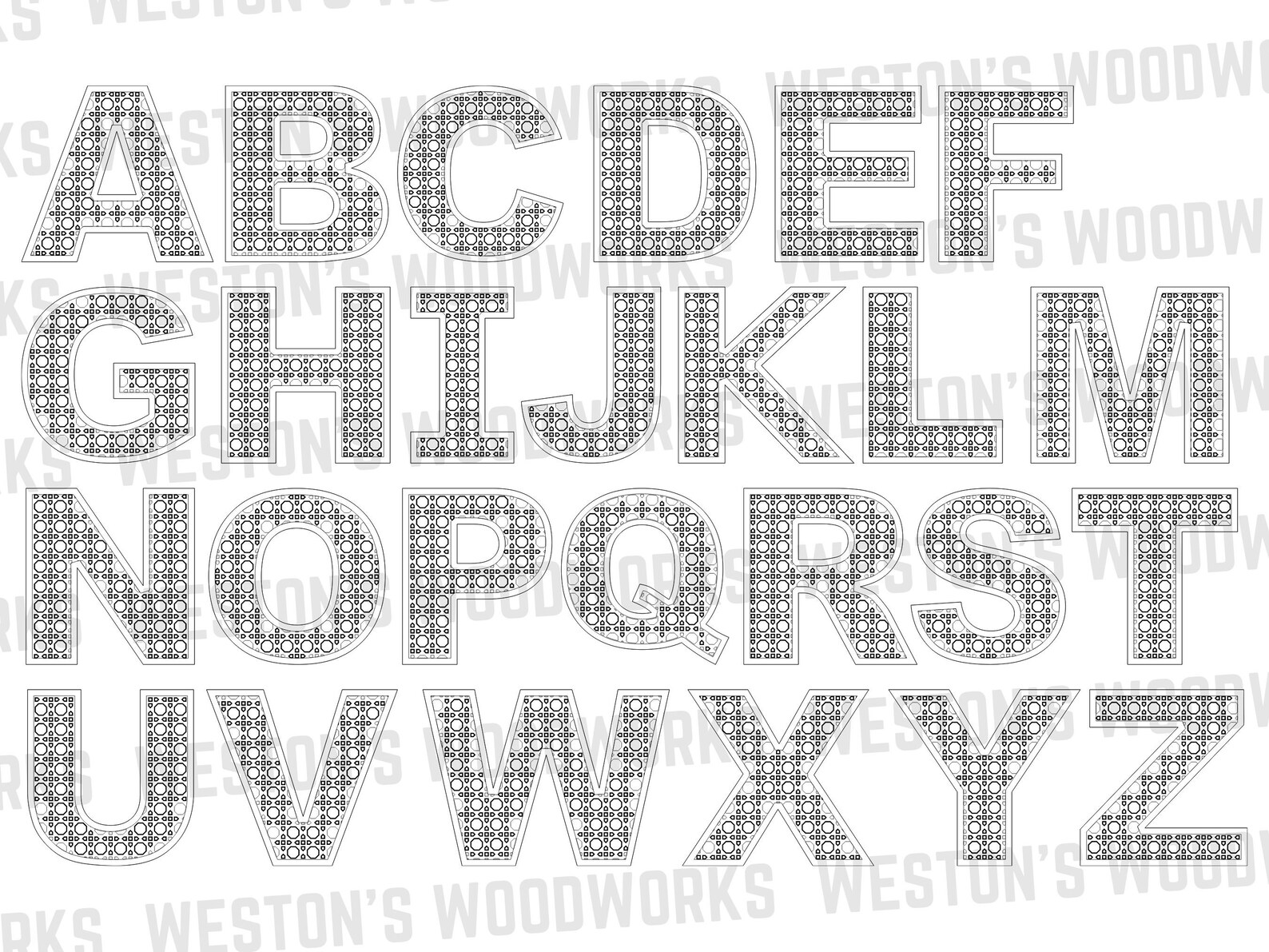 Rattan Letter SVG Set | SVG Letters | Rattan Svg | Alphabet Svg ...