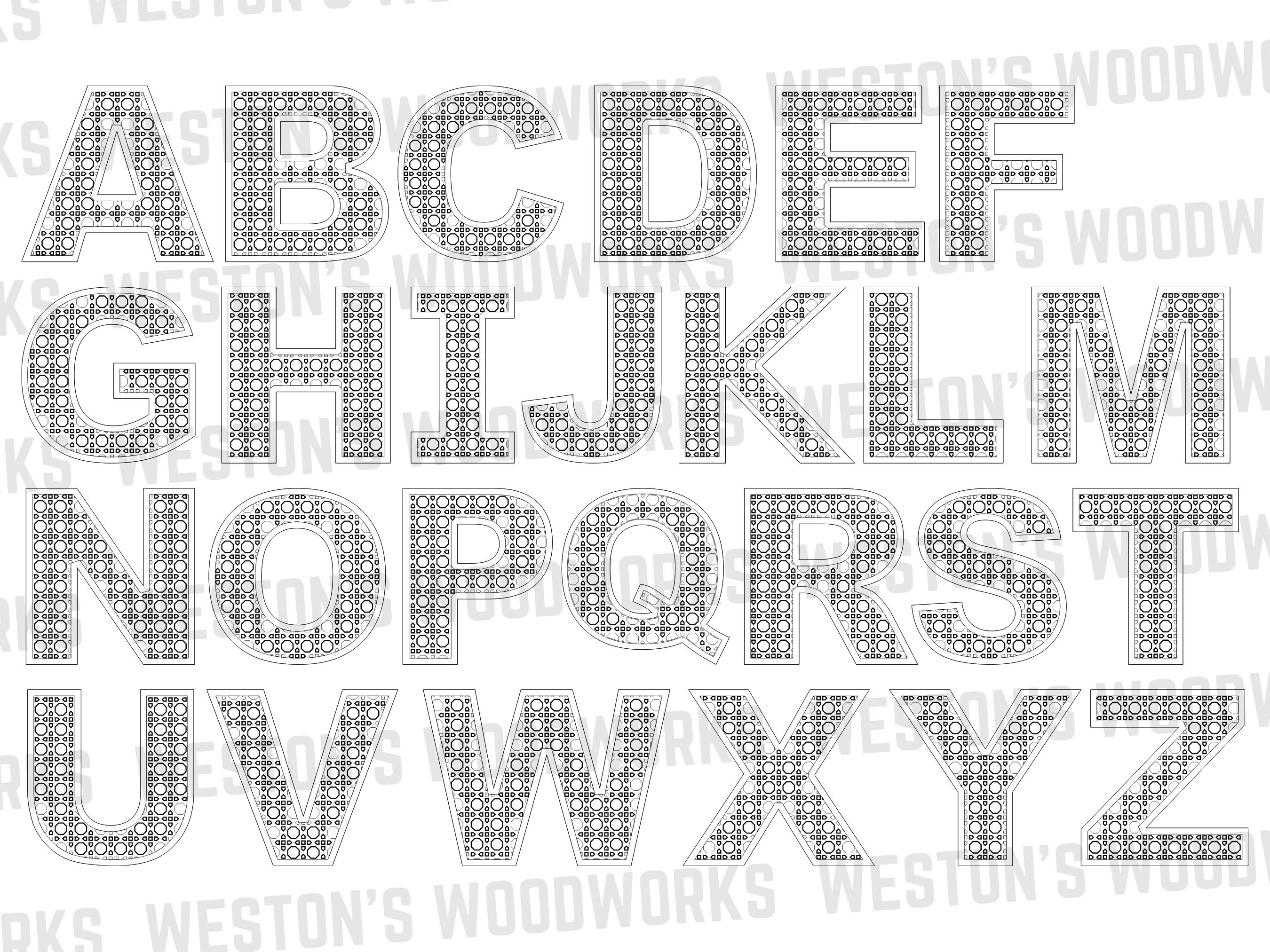 Rattan Letter SVG Set SVG Letters Rattan Svg Alphabet Svg Multilayered Rattan Letter SVG Set SVG Letters Rattan Svg Alphabet Svg Multilayered