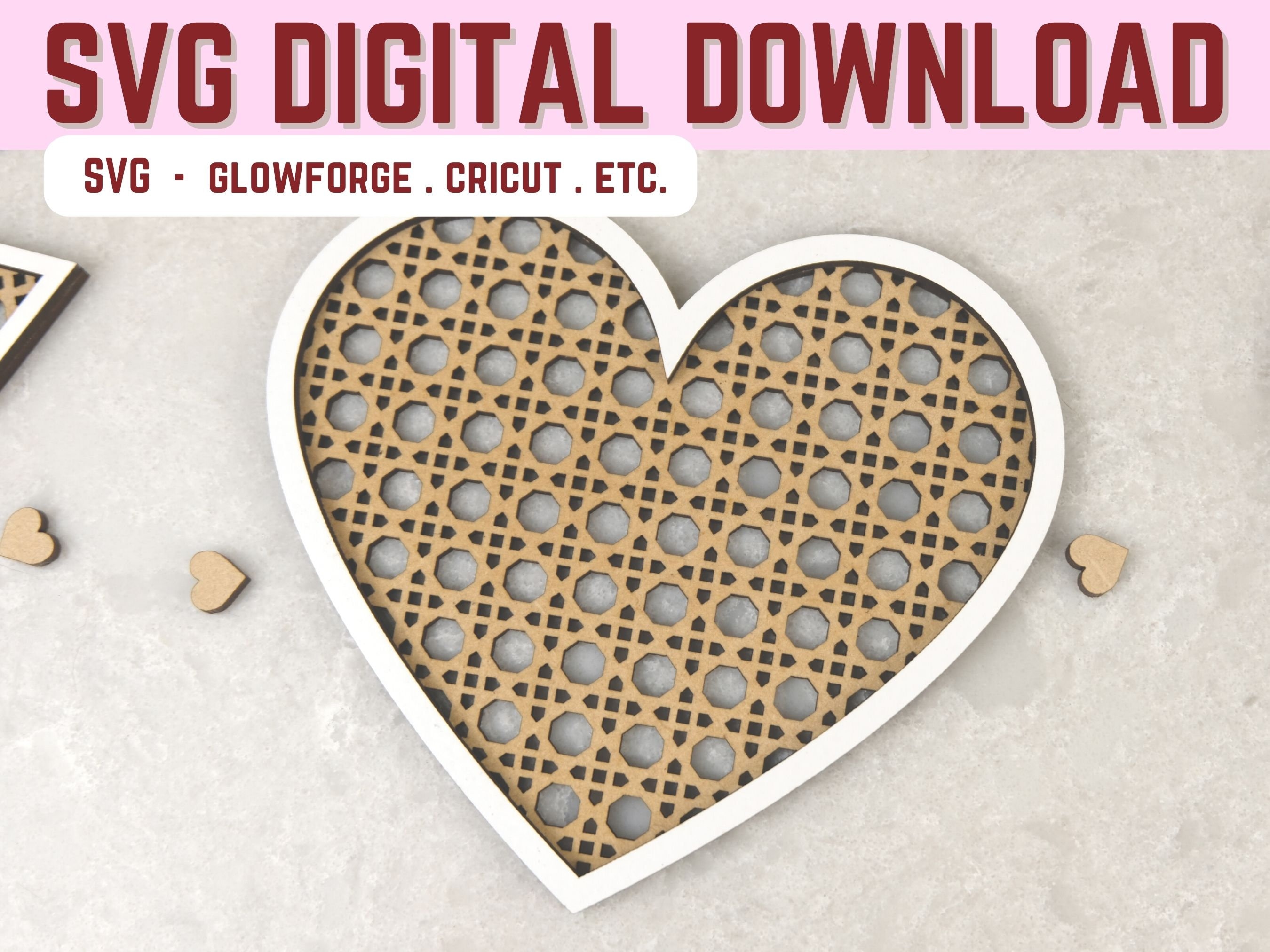 Rattan Heart SVG SVG Heart Rattan Svg Love Svg Multilayered Svg Heart ...