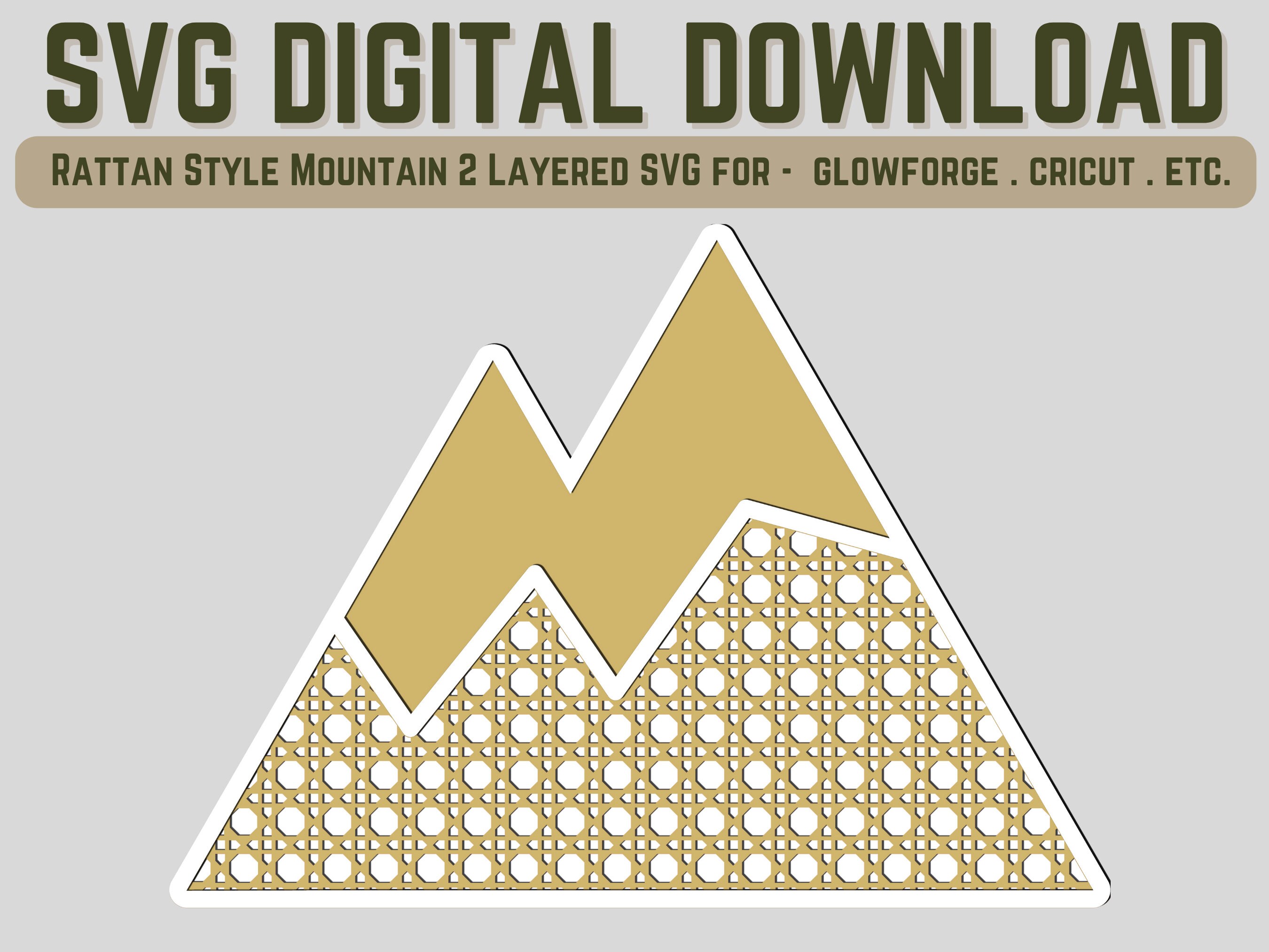 Rattan Mountain SVG Outdoor Theme SVG Multilayered Svg Woodland Nursery ...