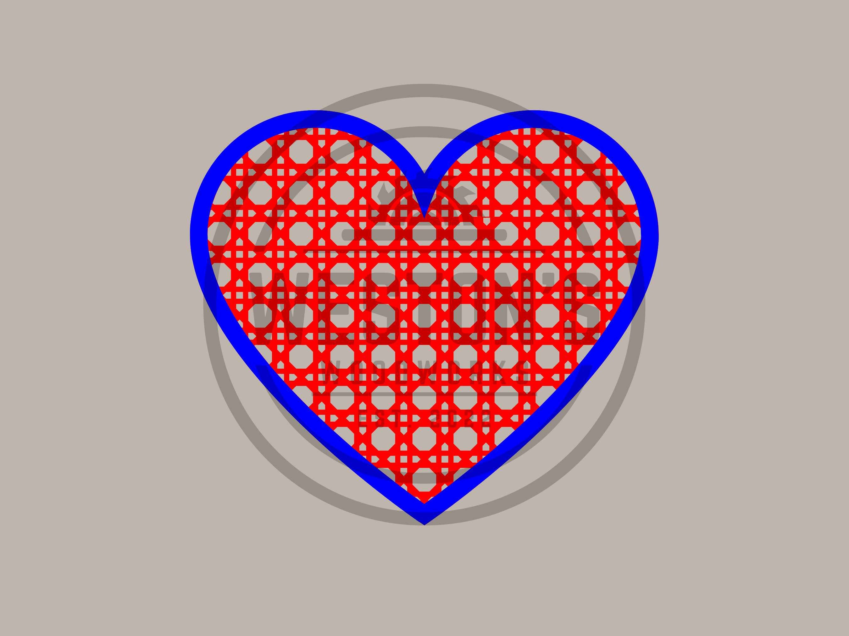 Rattan Heart SVG | SVG Heart | Rattan Svg | Love Svg | Multilayered Svg ...