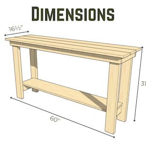 DIY Console Table Build Plans | Step by Step Instructions | Easy ...