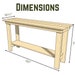 DIY Console Table Build Plans | Step by Step Instructions | Easy ...