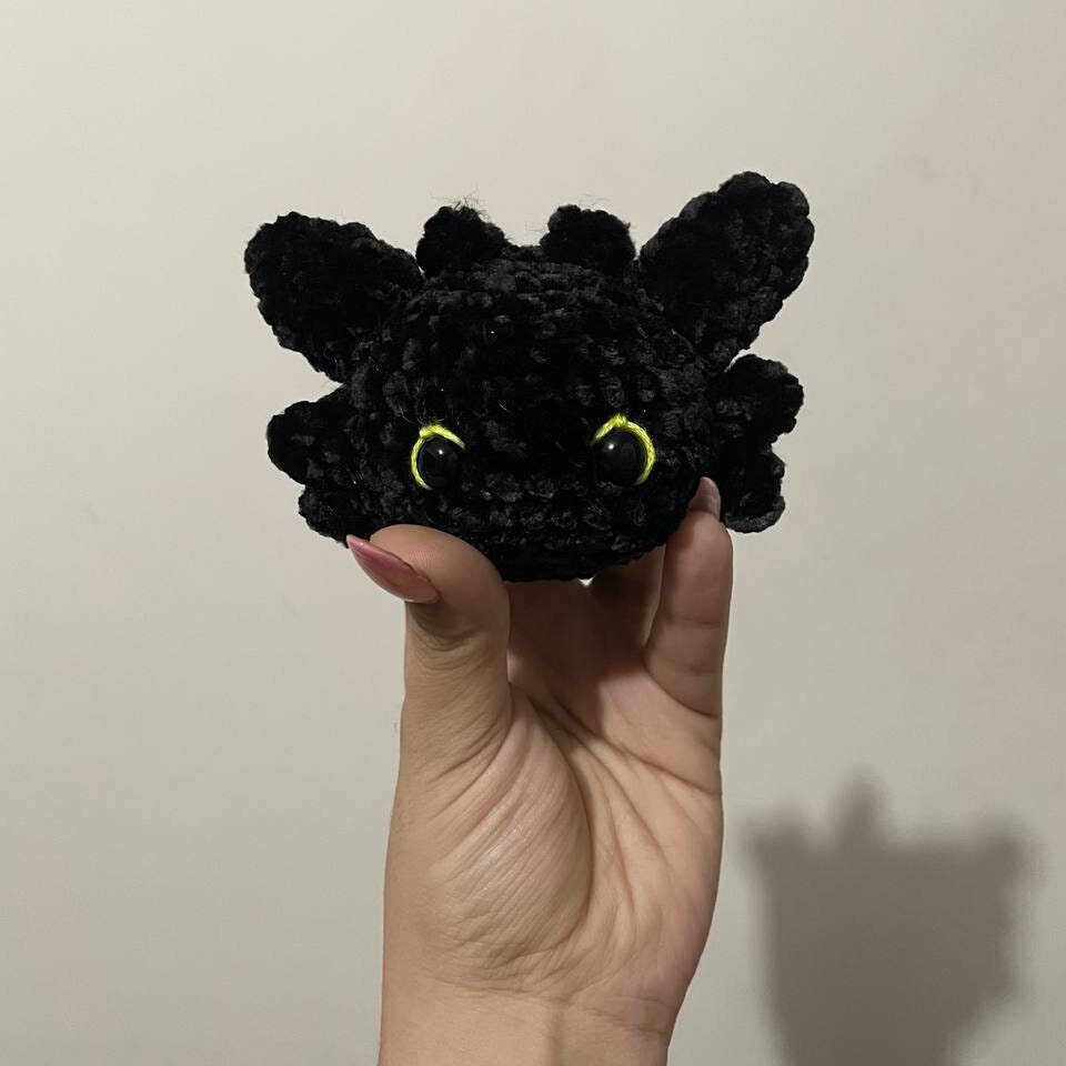 Toothless Inspired Velvet Keychain - Etsy