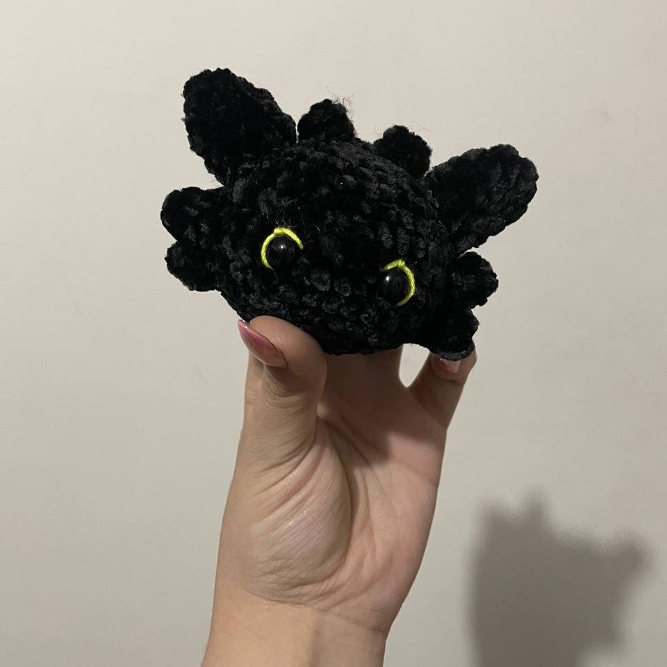 Toothless Inspired Velvet Keychain - Etsy