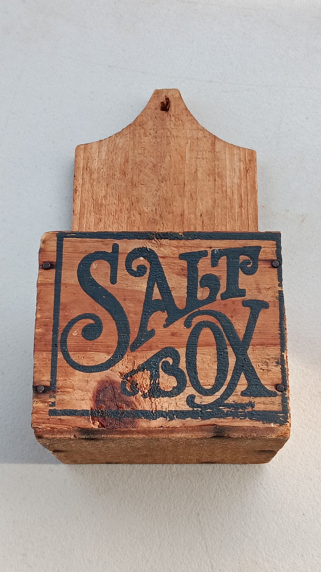 Vintage Wood Salt Box - Etsy