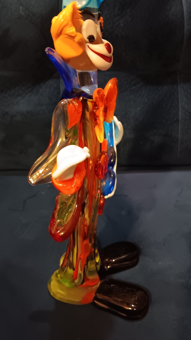 Vintage 17 Inch Tall Murano Glass Clown Art Glass - Etsy