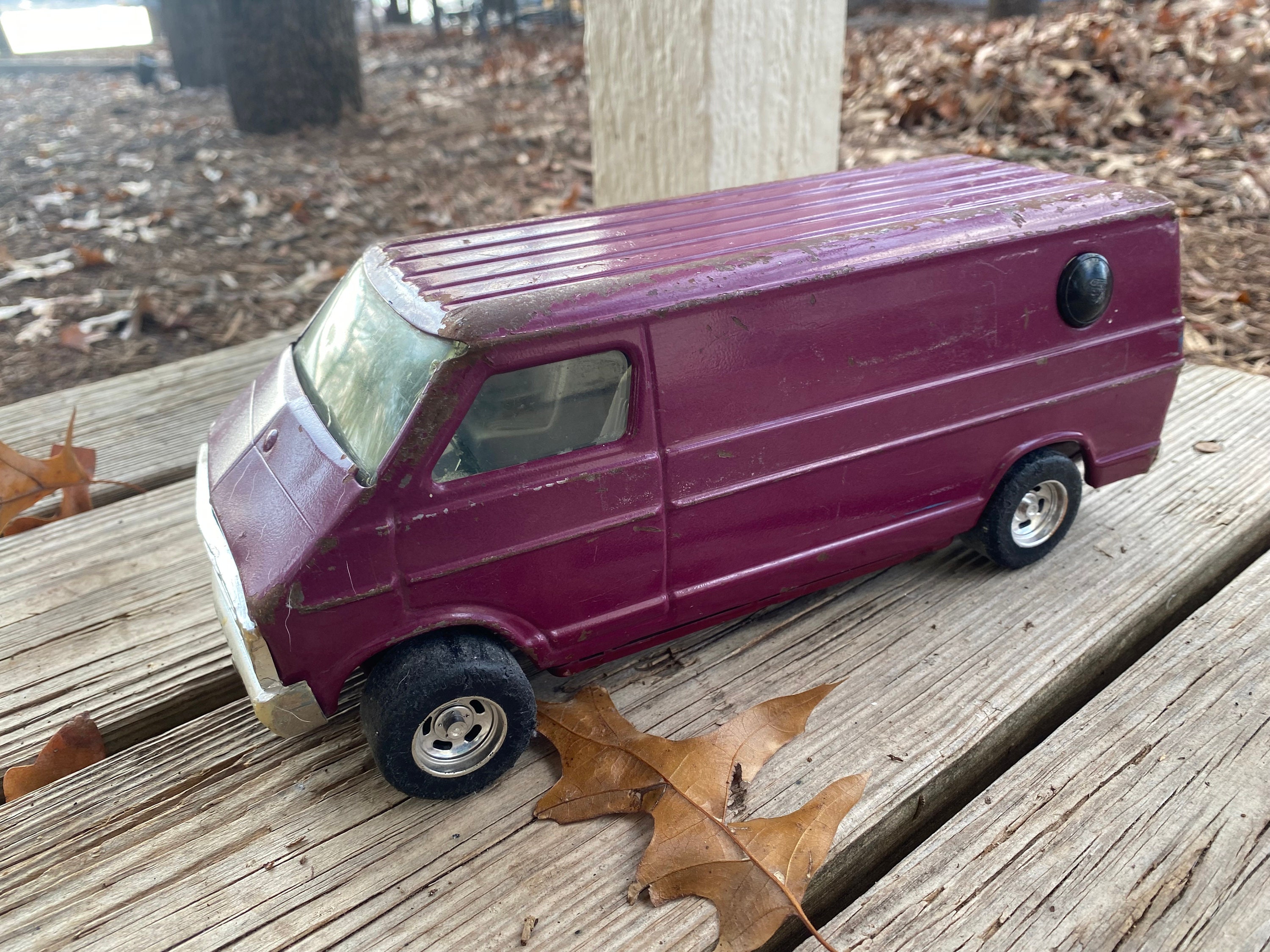 VINTAGE 70s ERTL Pressed Steel Purple Van - Etsy