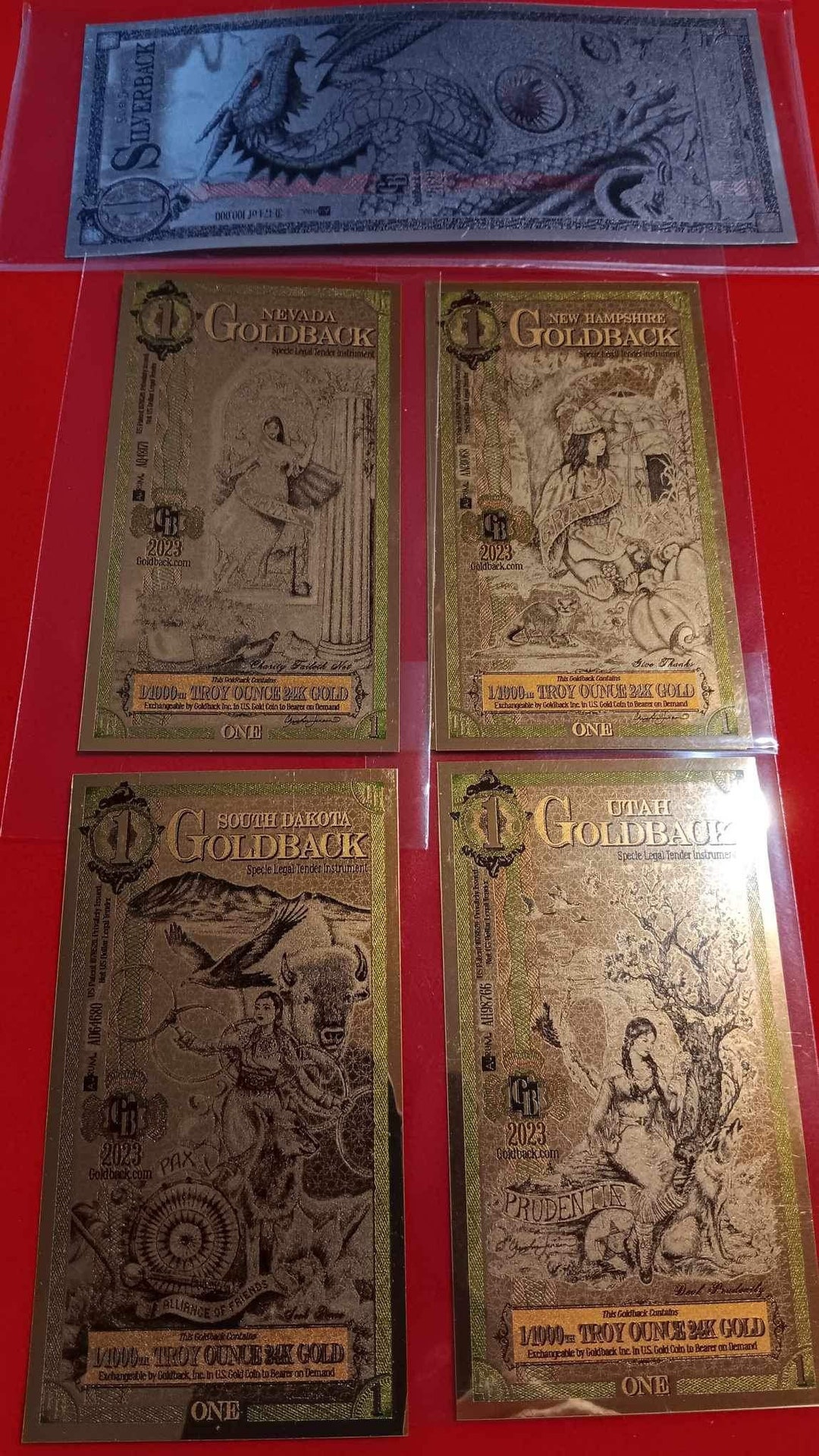 4 Goldback 1 Silverback US Currency Real Gold / Real Silver - Etsy