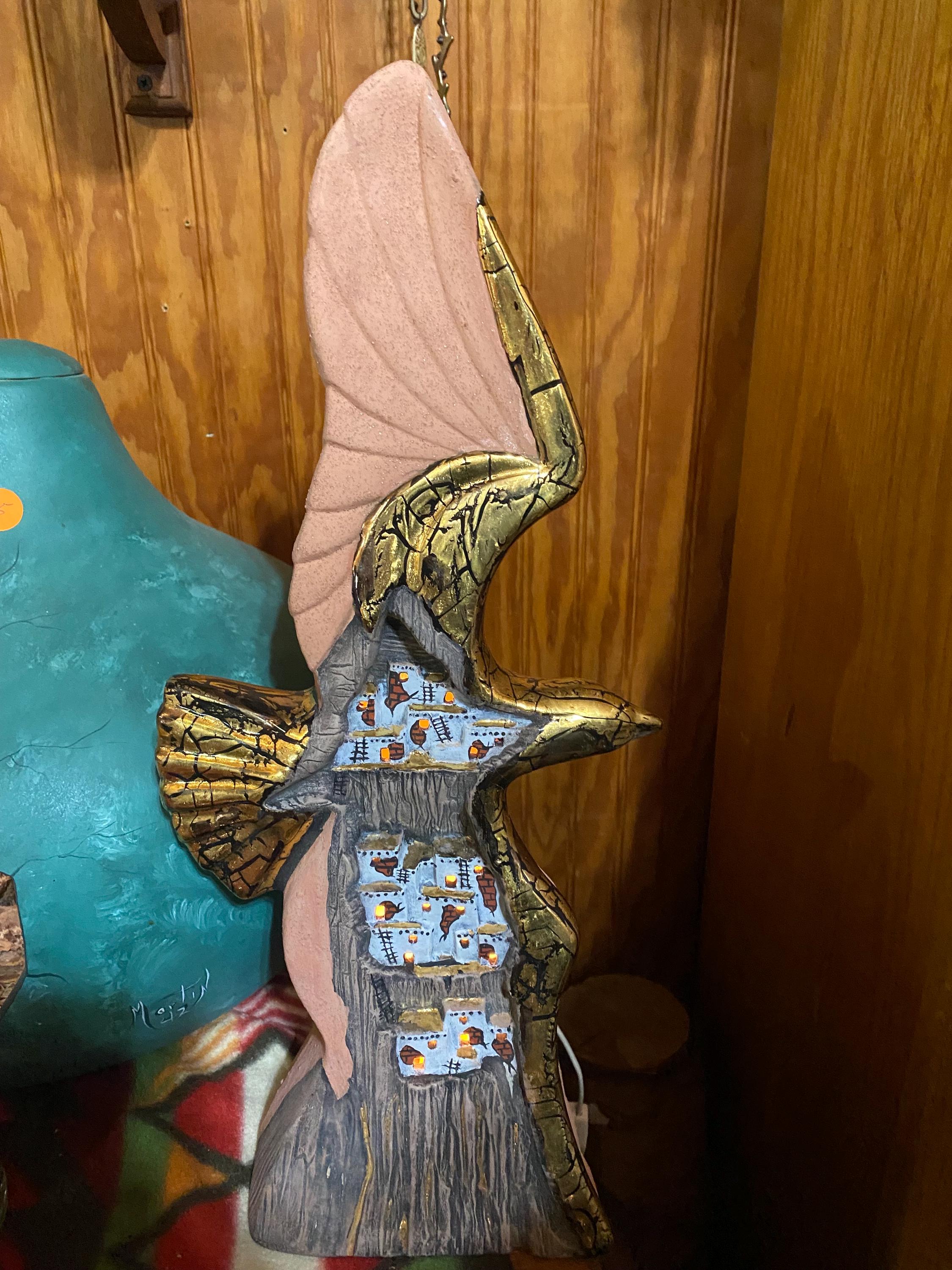 Bird Lamp Unique Pink/gold - Etsy