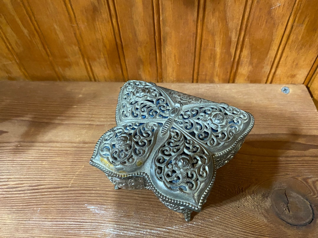 VINTAGE Butterfly Music Box - Etsy