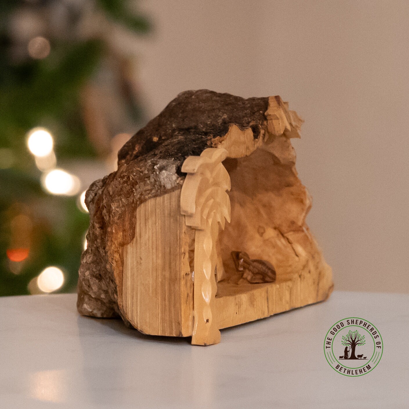 Olive Wood Nativity Cave, Christmas Nativity, Nativity Scene Carved ...
