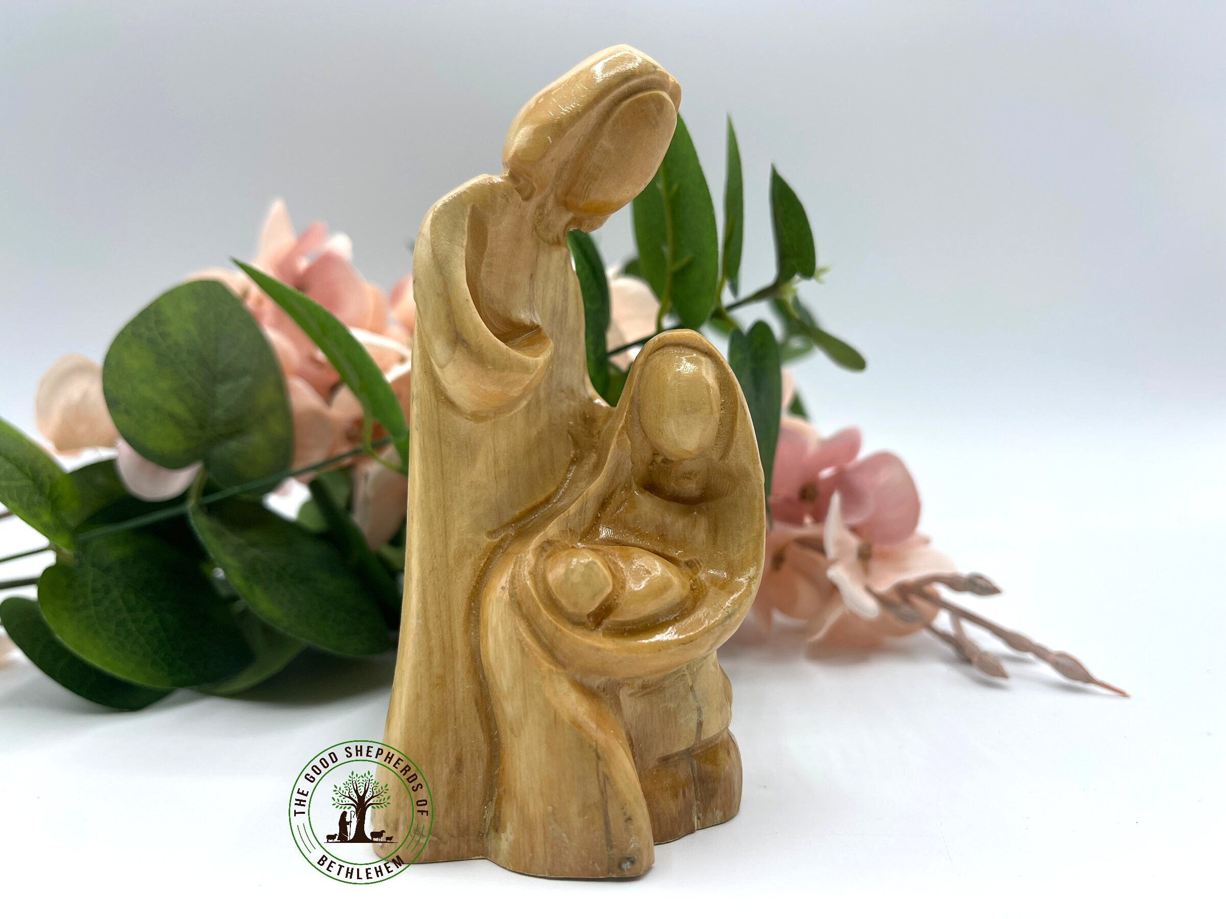 Olive Wood Holy Family Hand Carved Wooden Holy Family - Etsy
