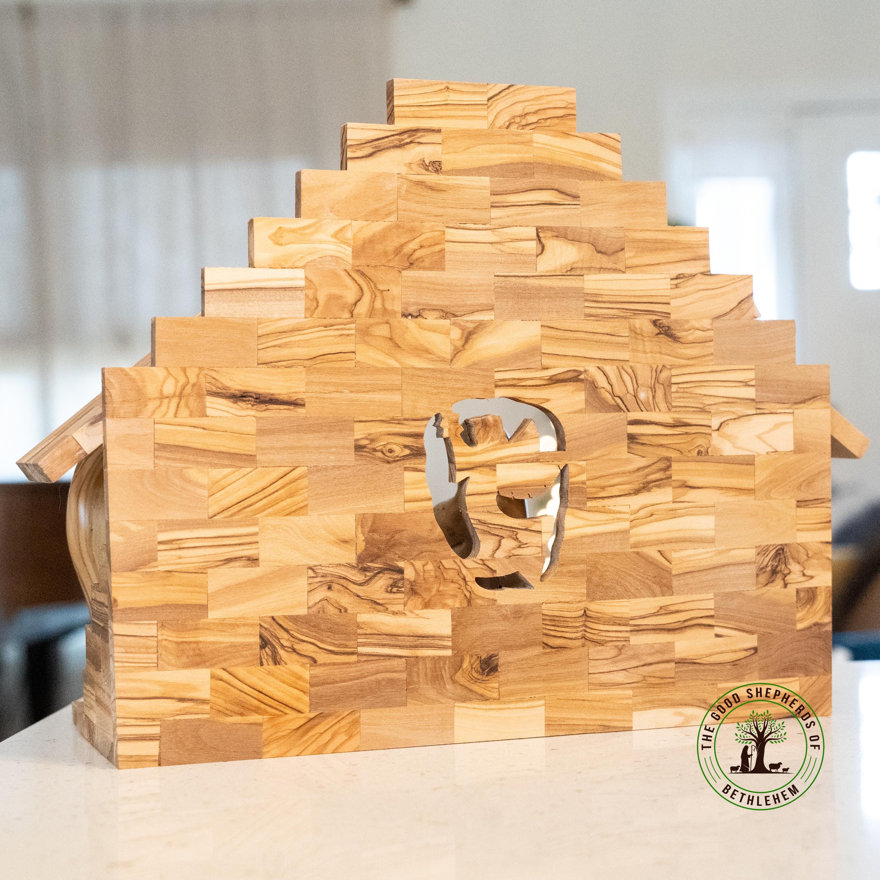 Olive Wood Musical Nativity Set, Olive Wood Nativity Scene Hand Carved ...
