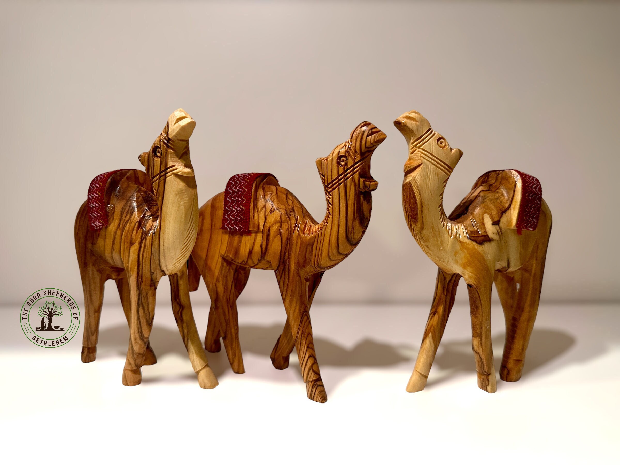 Olive Wood Camels Hand Carved Olive Wood Camels Made in - Etsy