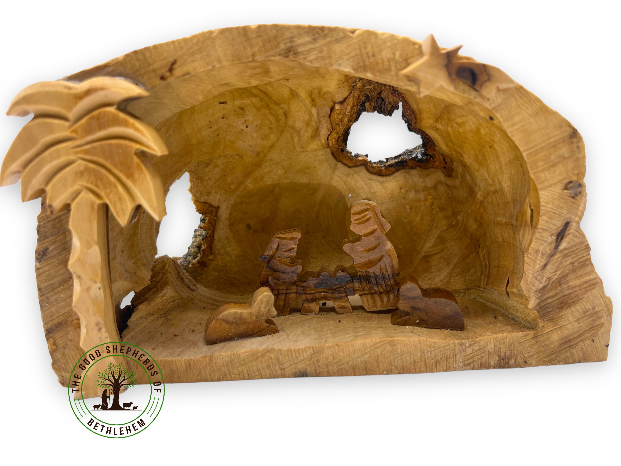 Olive Wood Nativity Cave Christmas Nativity Nativity Scene - Etsy