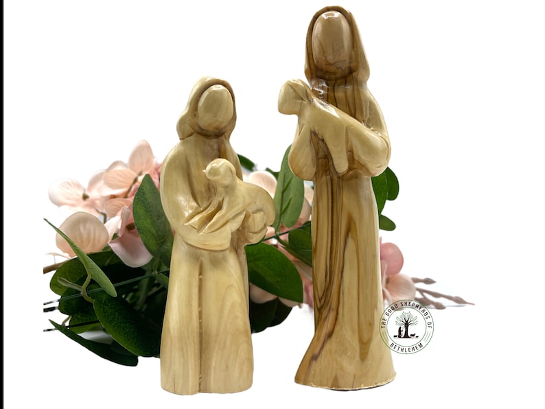 The Good Shepherd Olive Wood Carving, the Good Shepherds Wooden ...