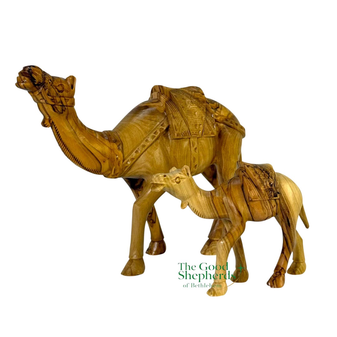 Hand-carved Olive Wood Camel With Saddle From the Holy Land | Highly ...