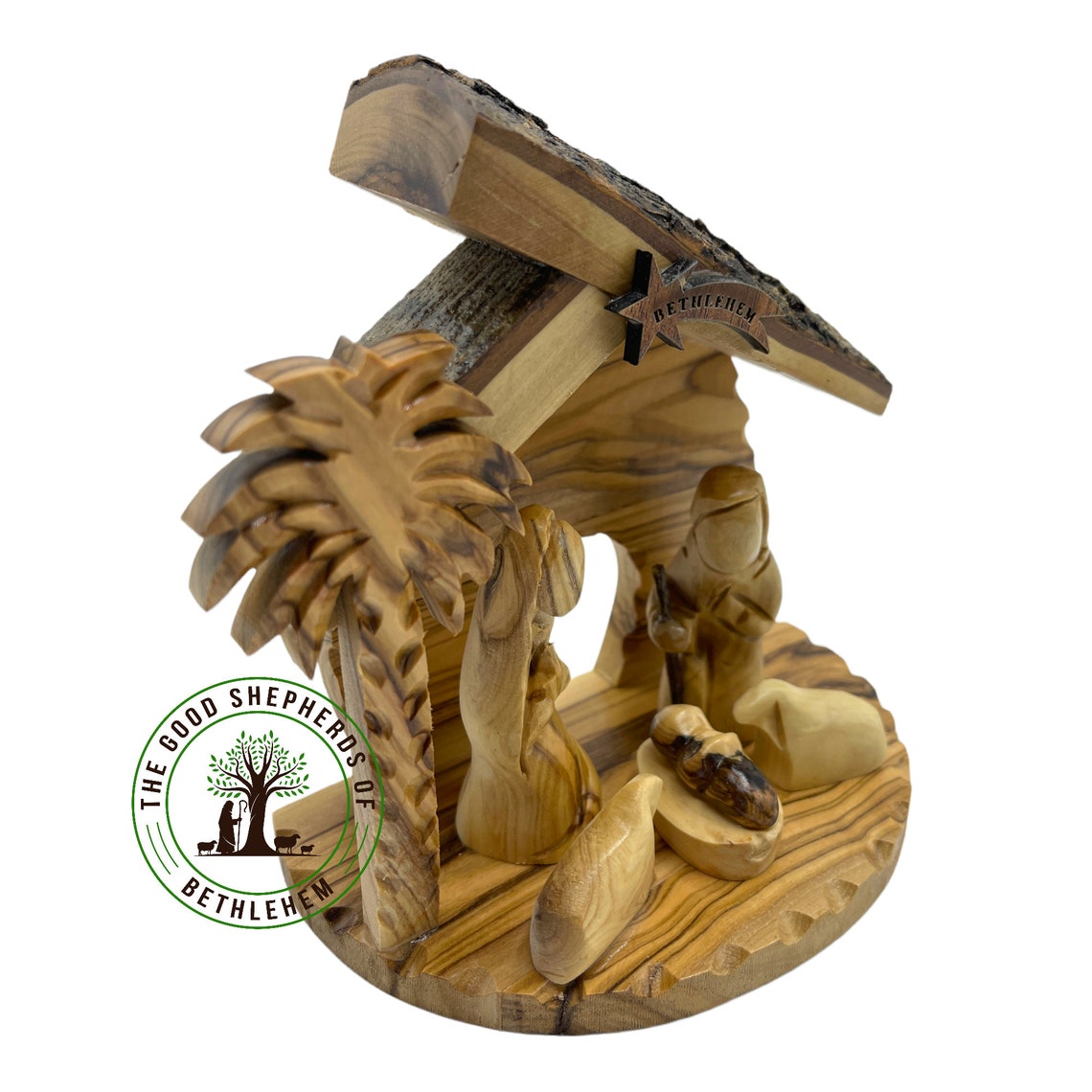 Olive Wood Nativity Scene, Christmas Nativity Scene Handmade in the ...