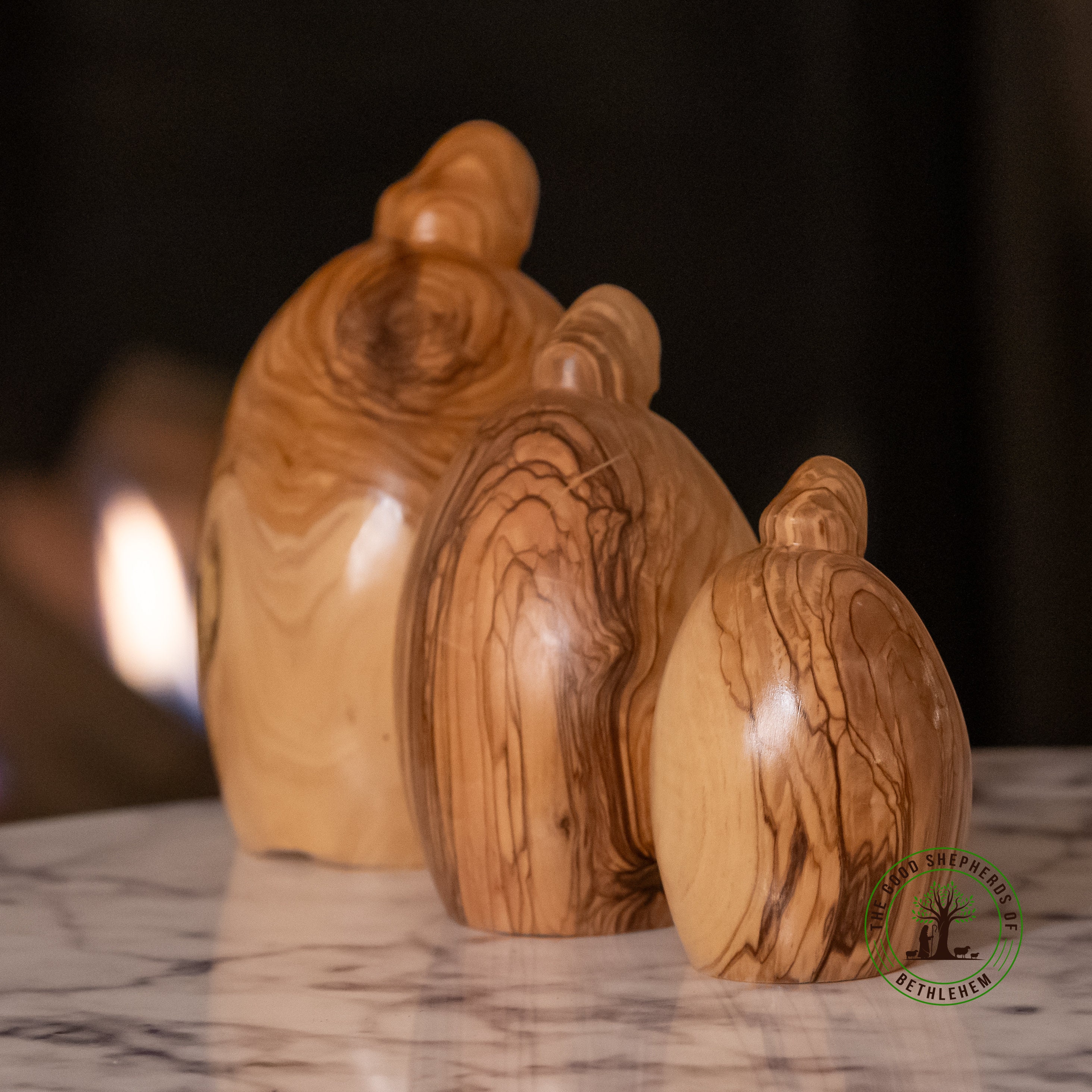 Olive Wood Holy Family, Wooden Holy Family Nativity Scene, Holy Family ...