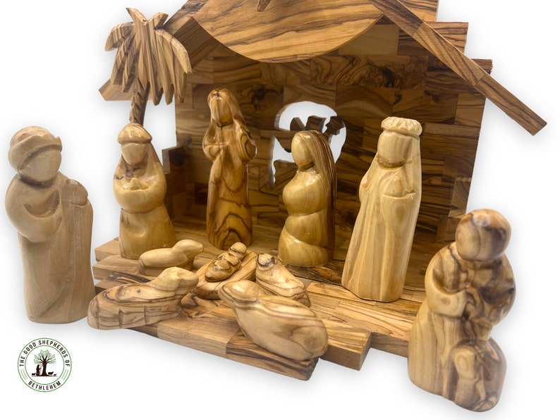 Modern Nativity Set Handcrafted Olive Wood Nativity Scene/Nativity Set ...
