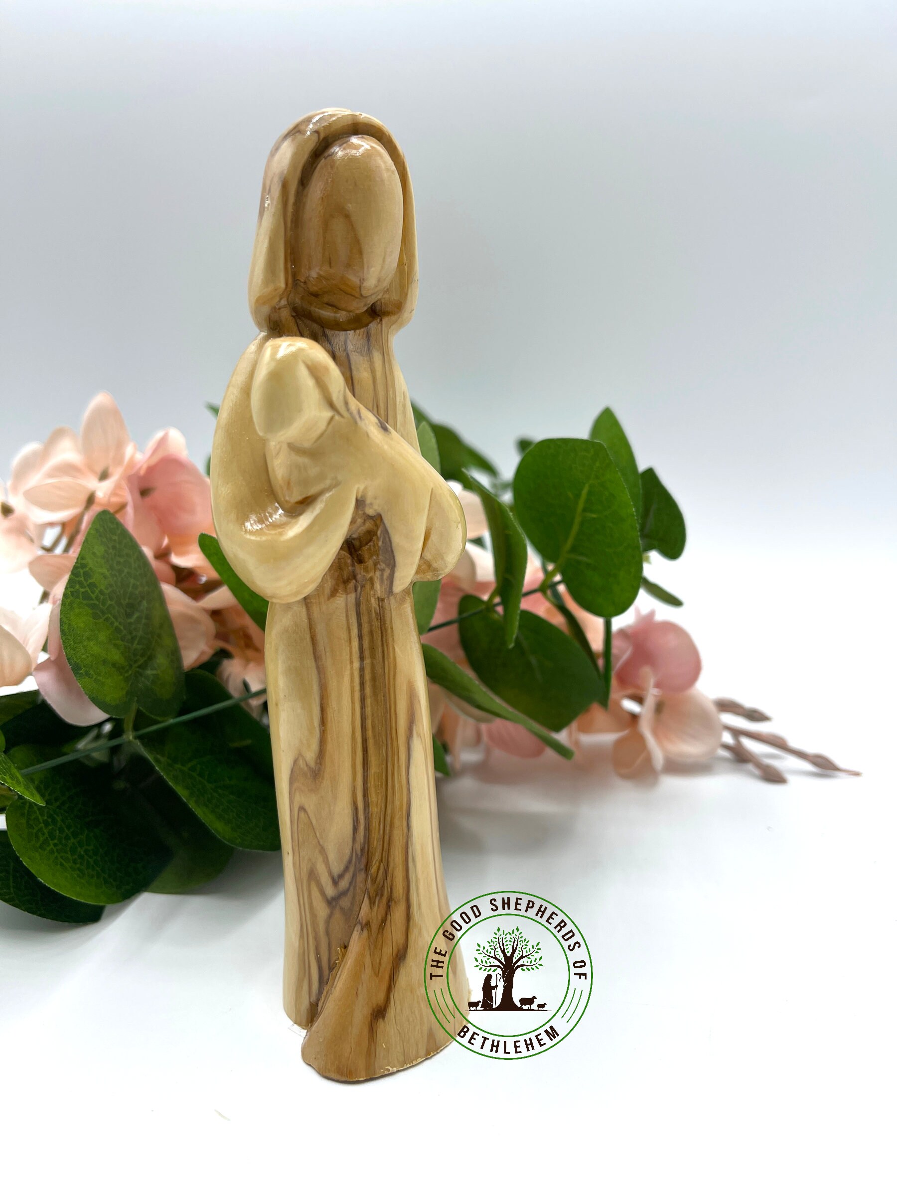 The Good Shepherd Olive Wood Carving, the Good Shepherds Wooden ...