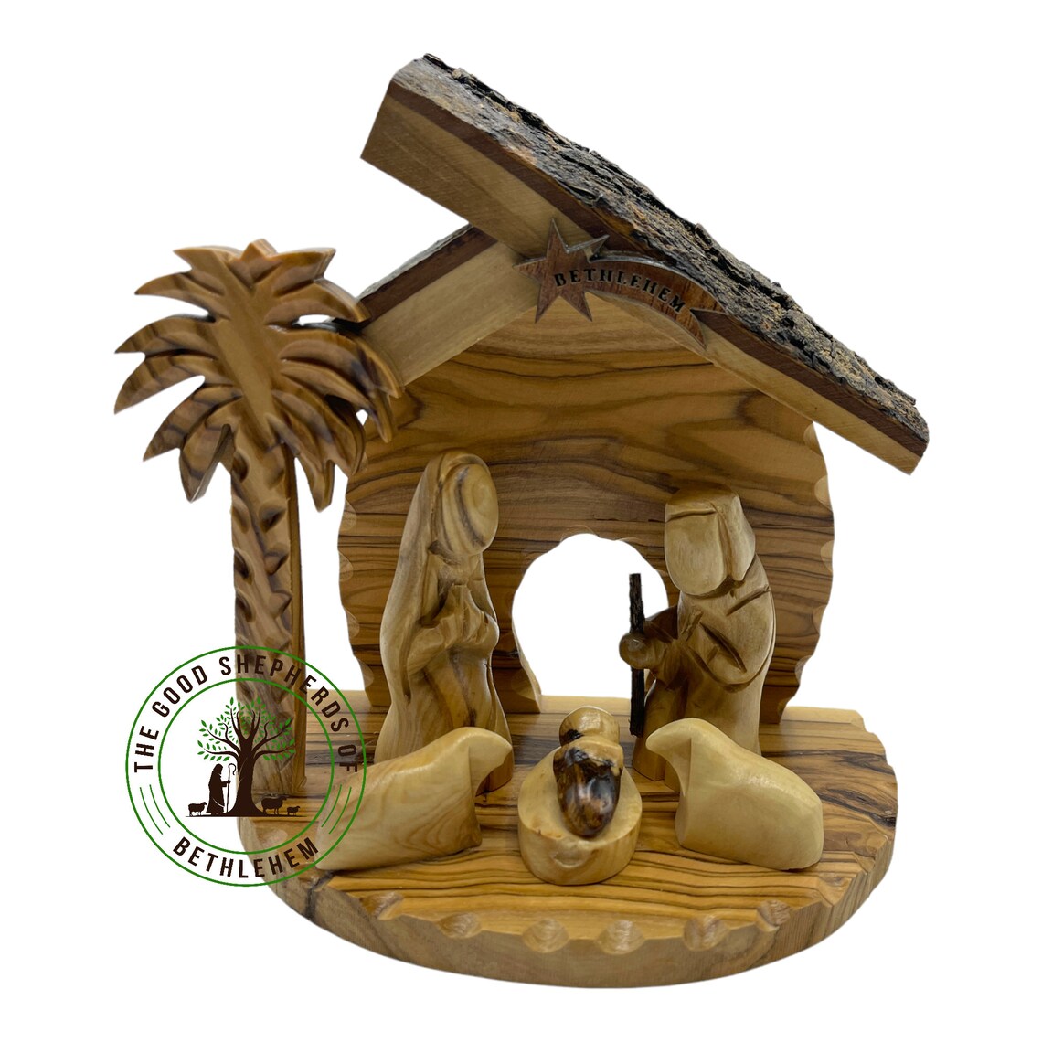 Olive Wood Nativity Scene, Christmas Nativity Scene Handmade in the ...