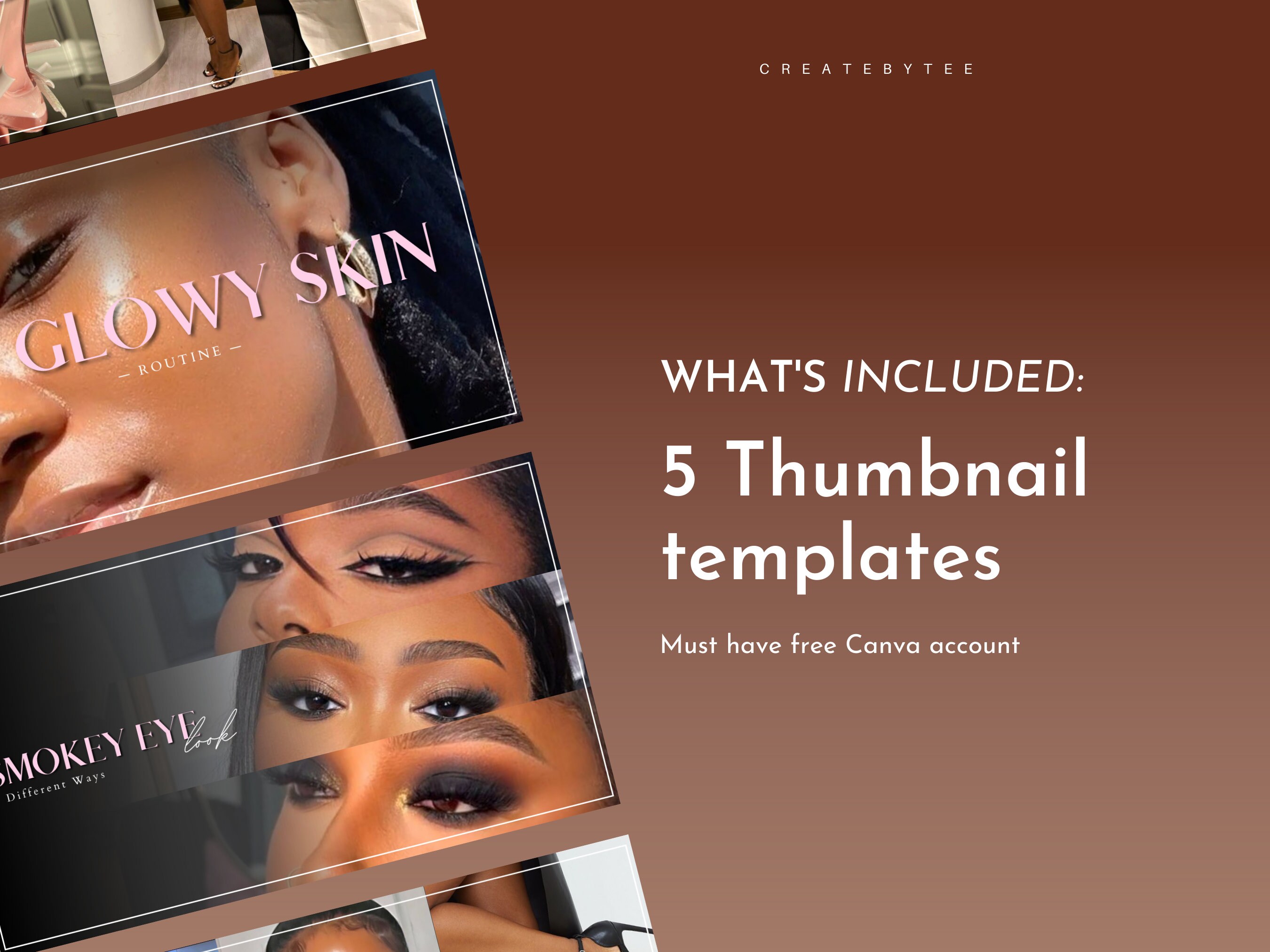 Youtube Thumbnails Canva Templates | Minimal, Lifestyle & Beauty Kit ...