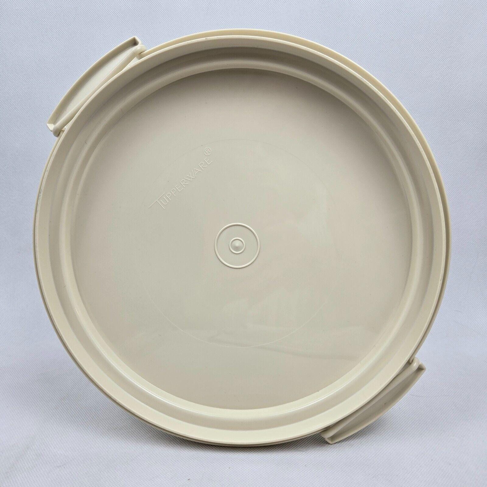 Tupperware Vintage Round Cake Carrier Almond Basehandle Clear Cover 684 ...