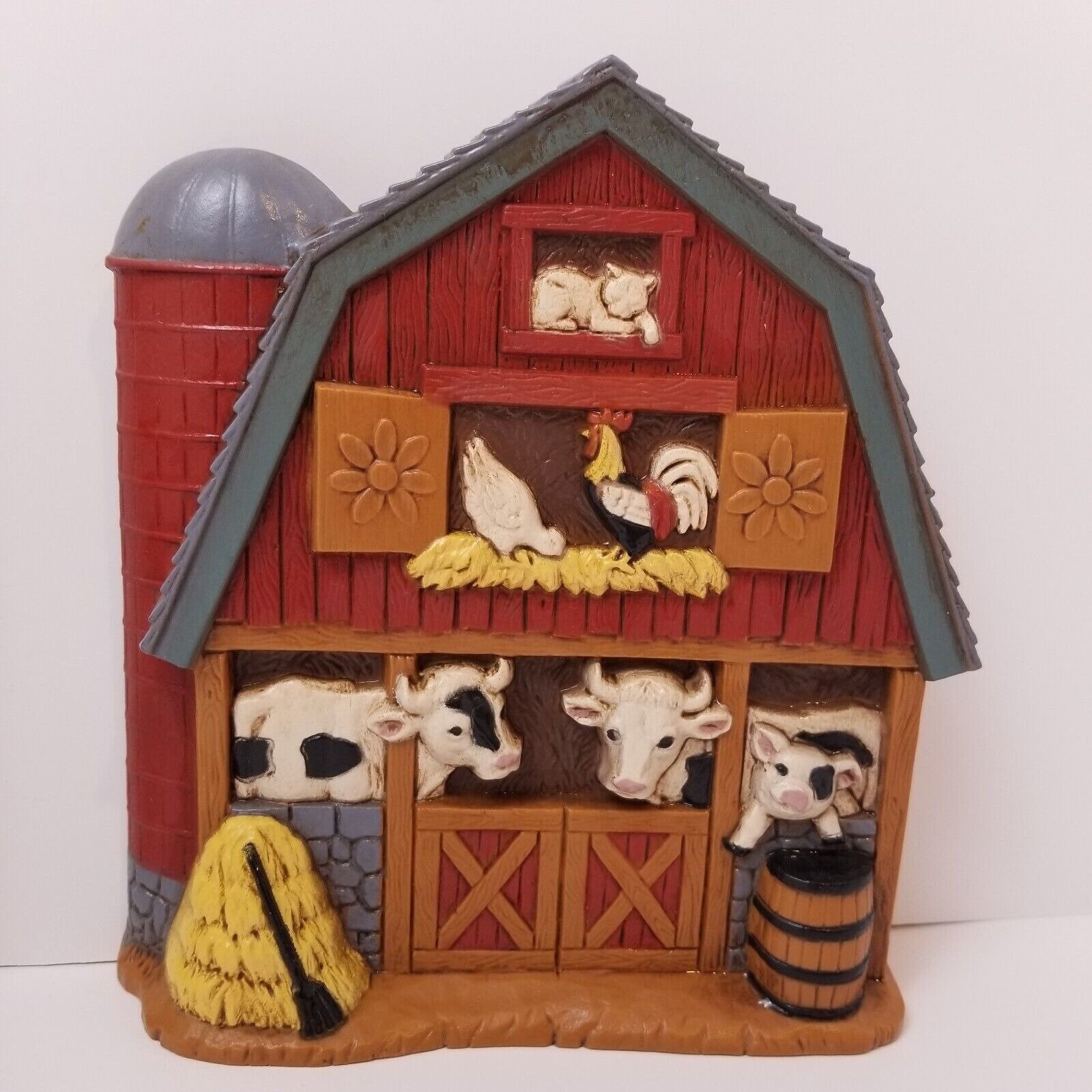 Cow Rooster Pig Sunflower Country Barn Farm Home Interior Wall Plaques ...