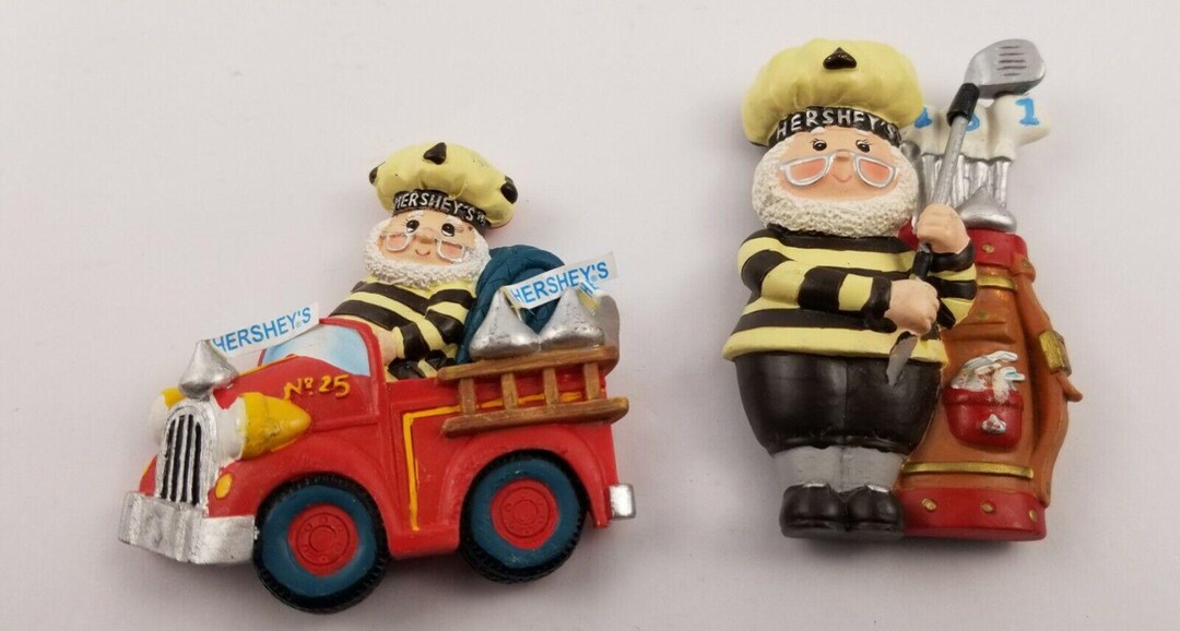 Hershey’s Collectable Magnets Hershey Elf Fireman Golfer for the ...