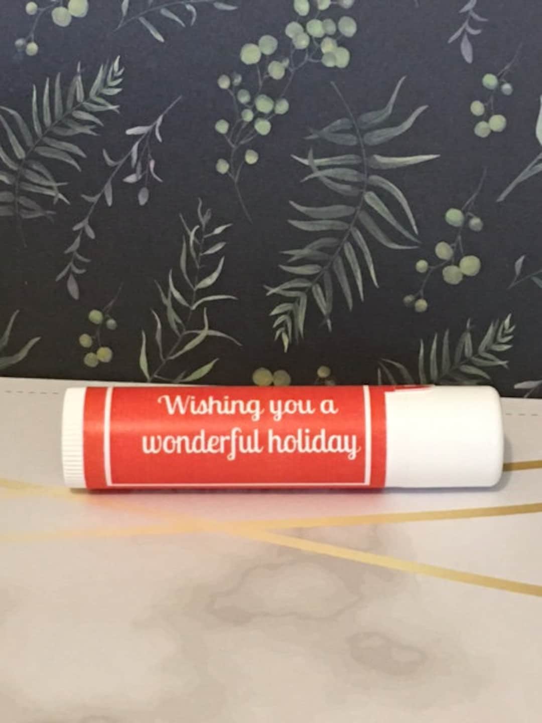 Wishing You A Wonderful Holiday Lip Balm Merry Christmas - Etsy