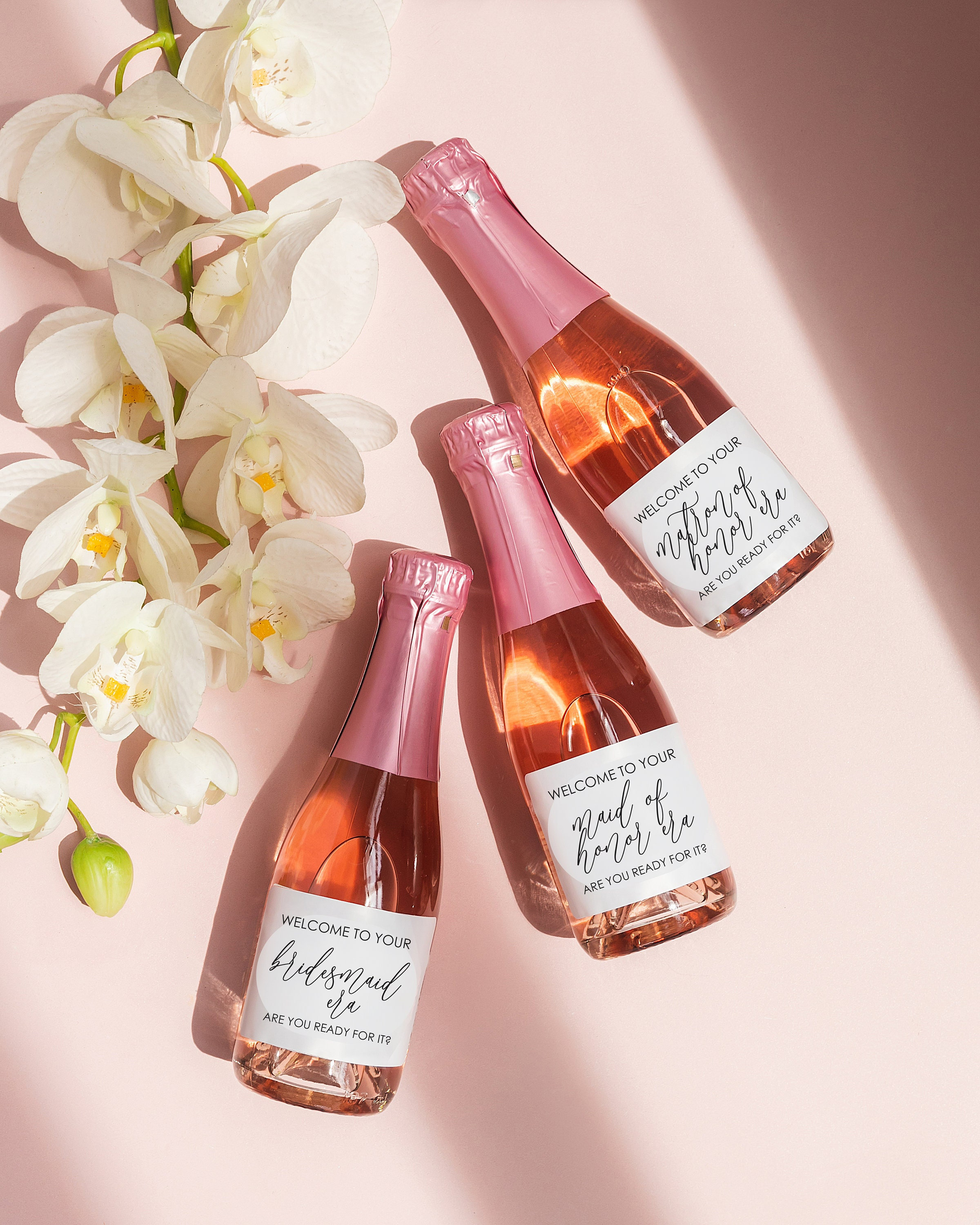 Bridesmaid and Maid of Honor Proposal Labels, Bridesmaid Era Champagne ...