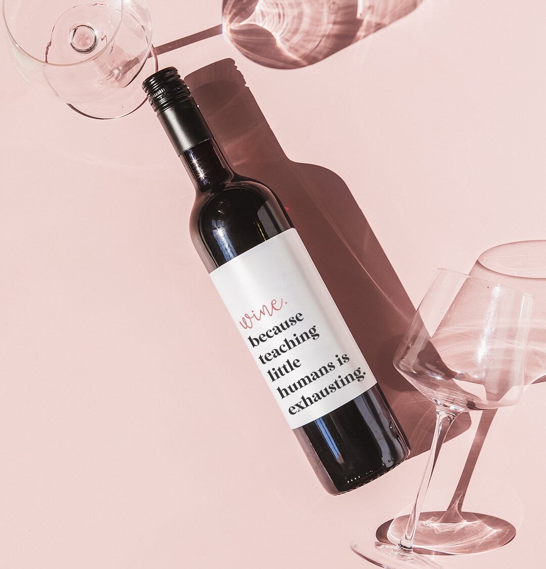 Teacher Appreciation Gift, Teacher Wine Labels, Gift for Teacher, End ...