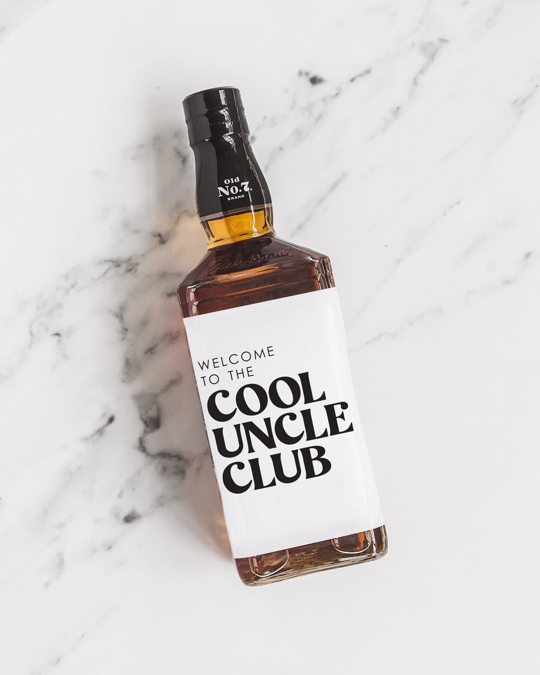 COOL UNCLE CLUB Label, Pregnancy Announcement Label, Whiskey Label for ...