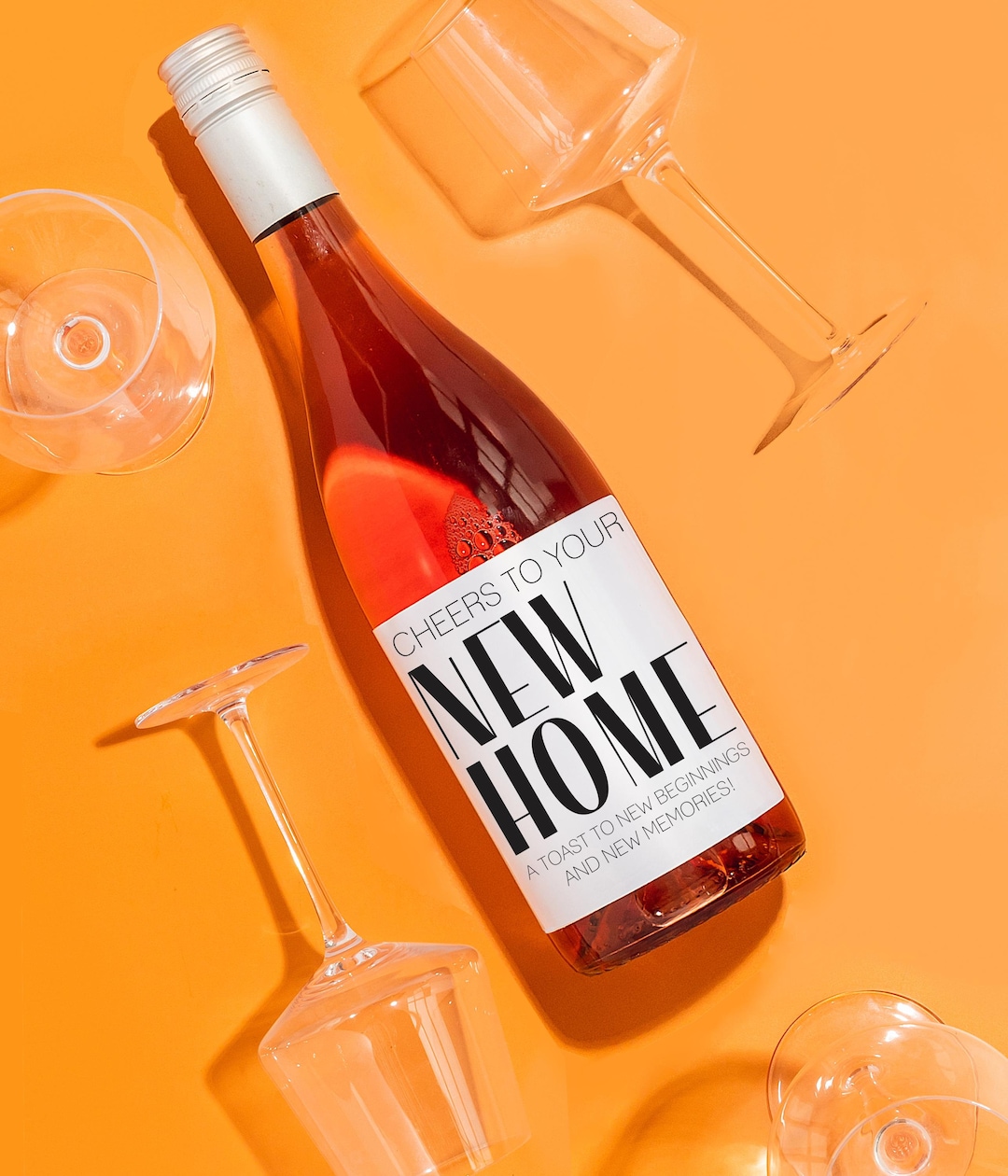 NEW HOME GIFT, Cheers to Your New Home, Housewarming Gift, Wine Label ...