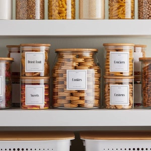 Printed Minimalist Pantry Labels, Kitchen Labels, Labels for Pantry ...